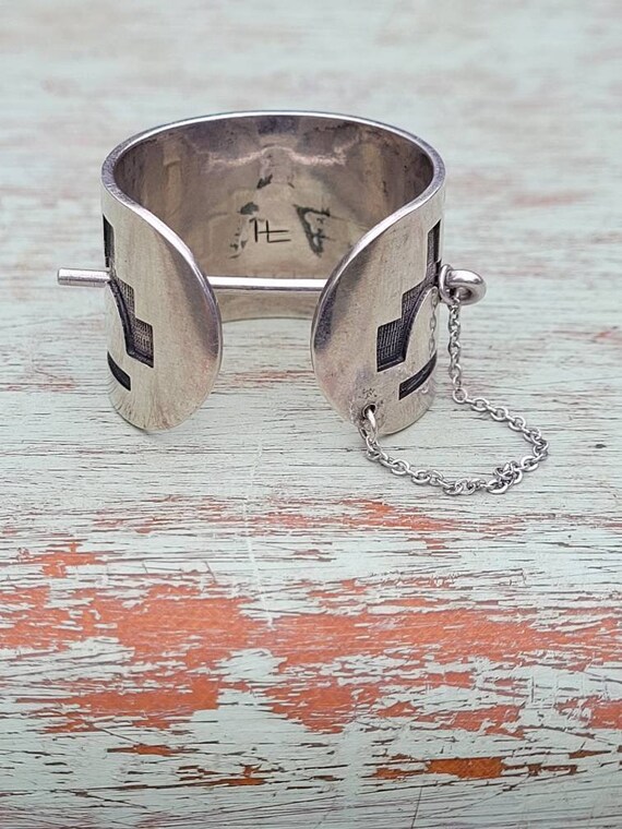 Vintage Hopi Overlay Ponytail Cuff - Gem