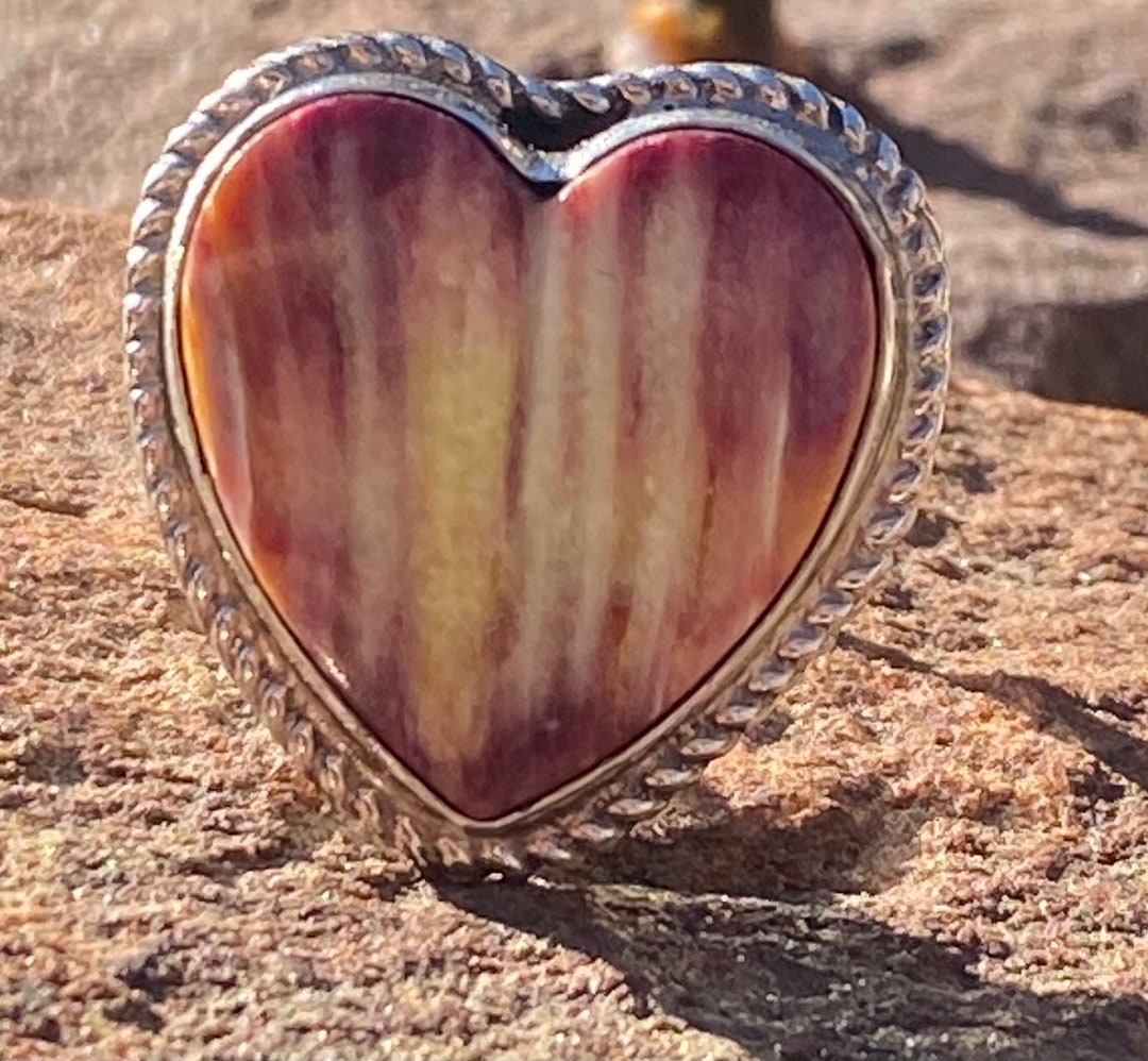 Purple Spiny Oyster Sterling Silver Ring - Etsy