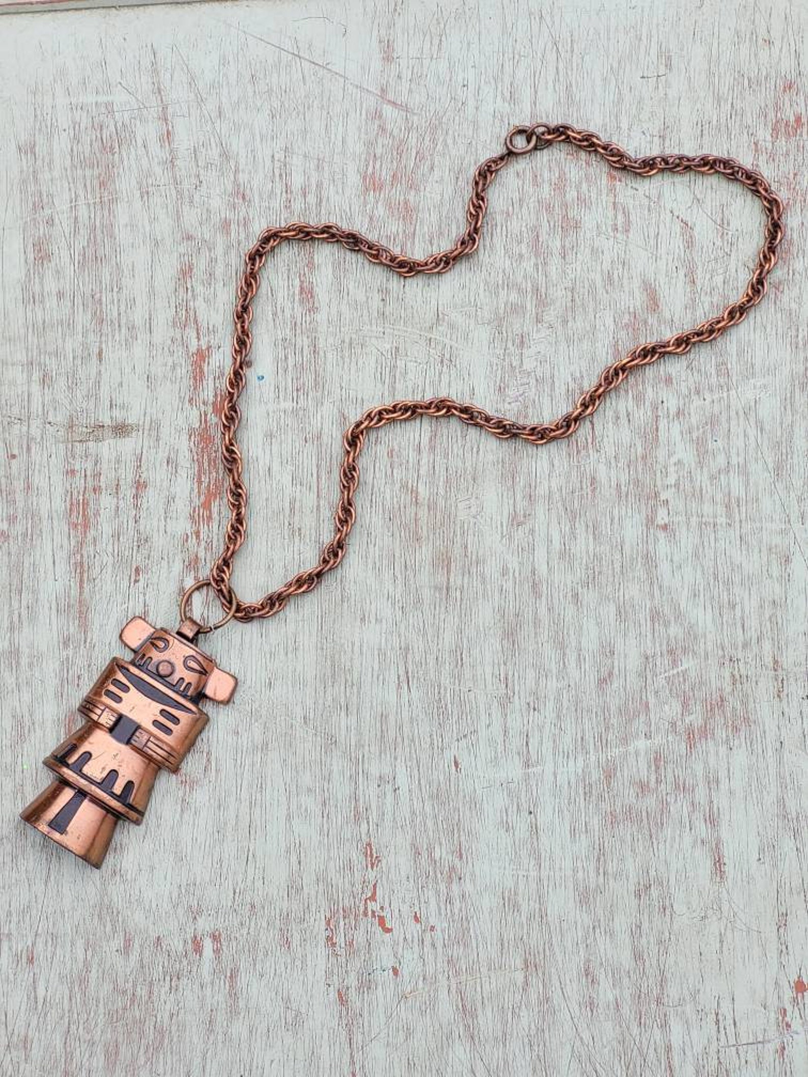 Bell Trading Company 1960s Copper Kachina Necklace - Etsy