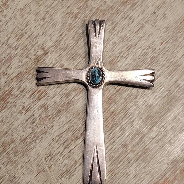 Large Sterling Silver Cross Pendant - Etsy