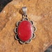 Red Stone Pendant - Etsy