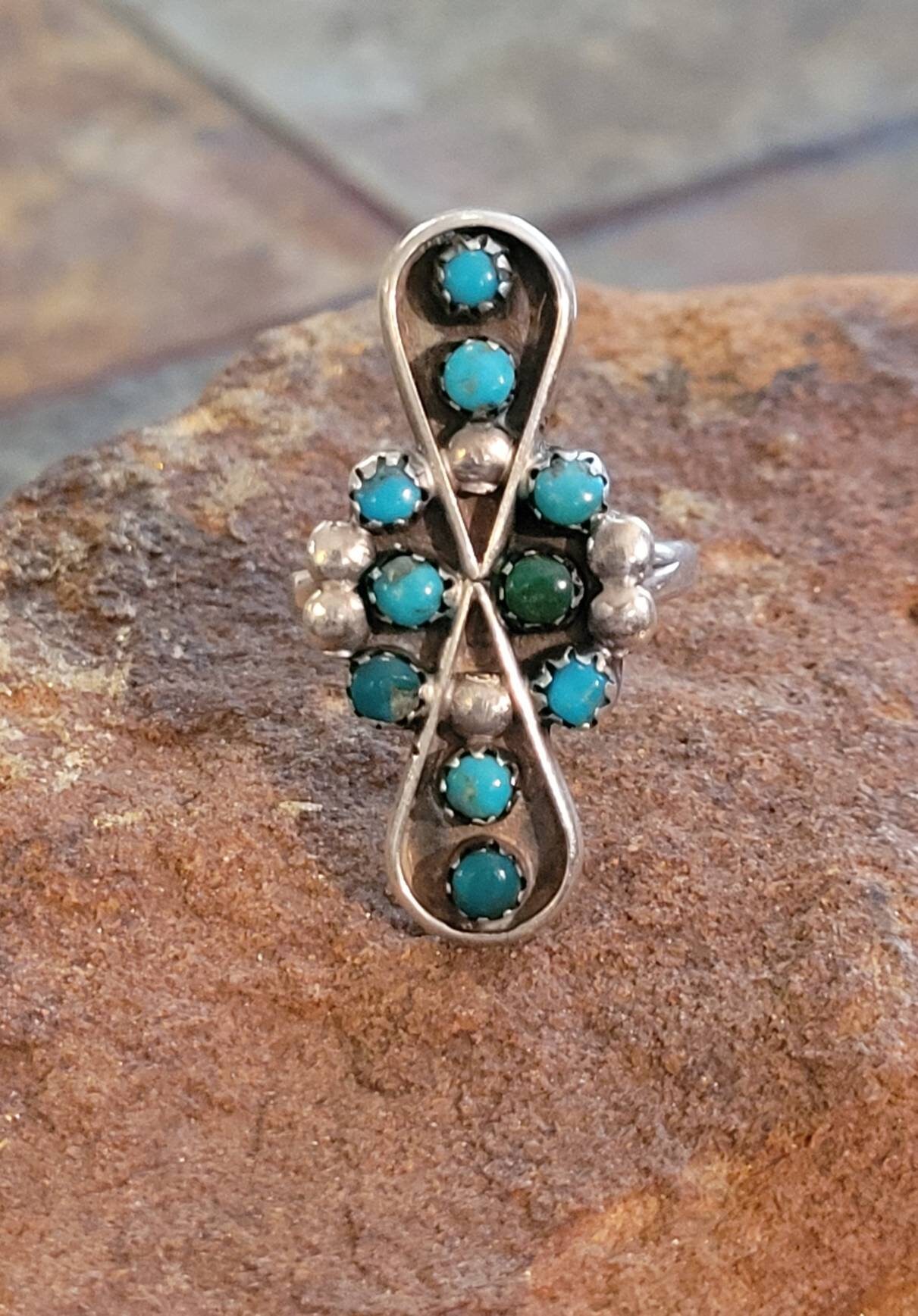 Vintage 10 Stone Snake Eye Ring - Etsy