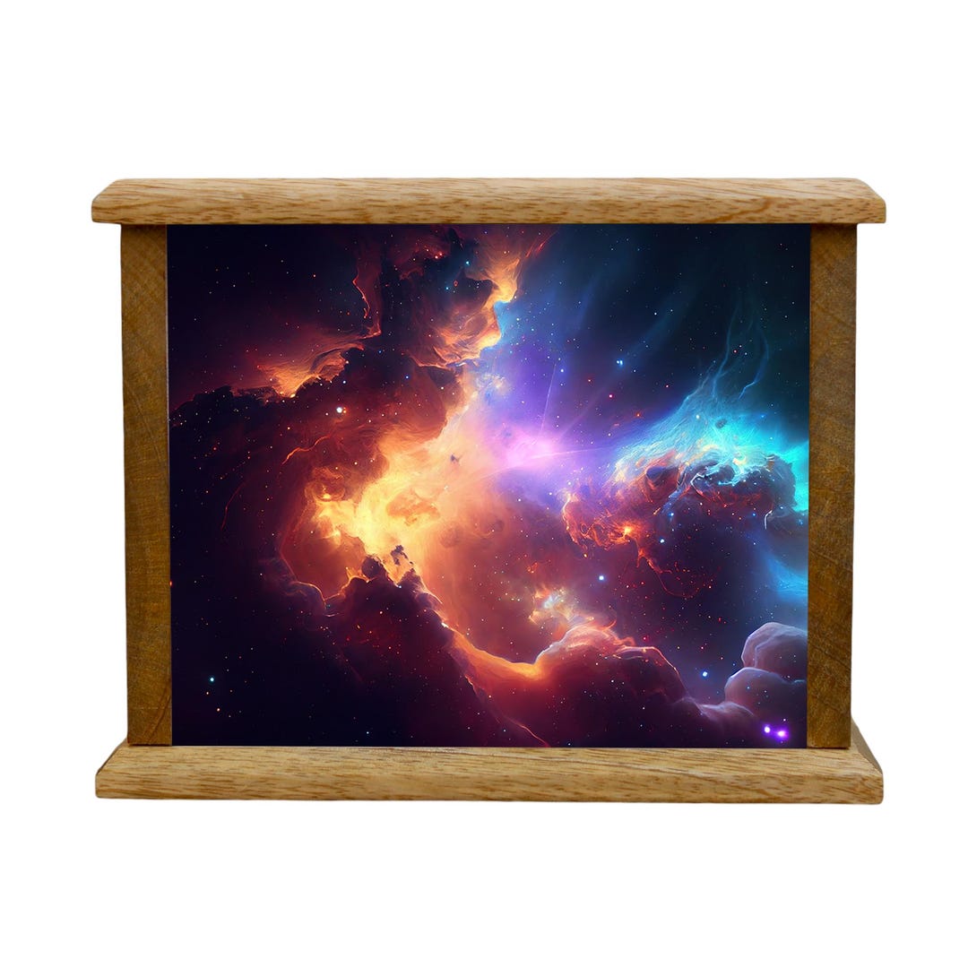 Personalized Wooden A New Star is Born Urn Galaxy Space Urn Unique Urn ...