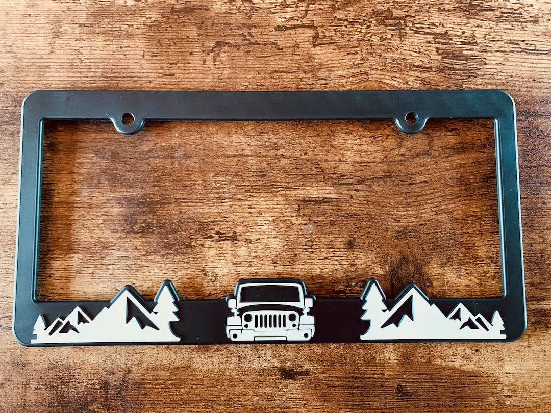 License Plate Frame Mountains - Etsy