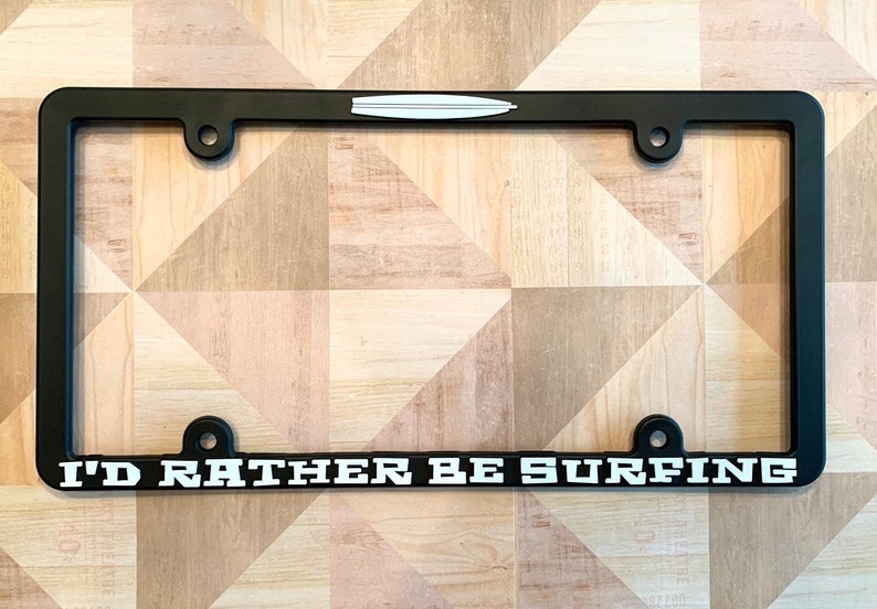 Surfing Raised License Plate Frame | Etsy
