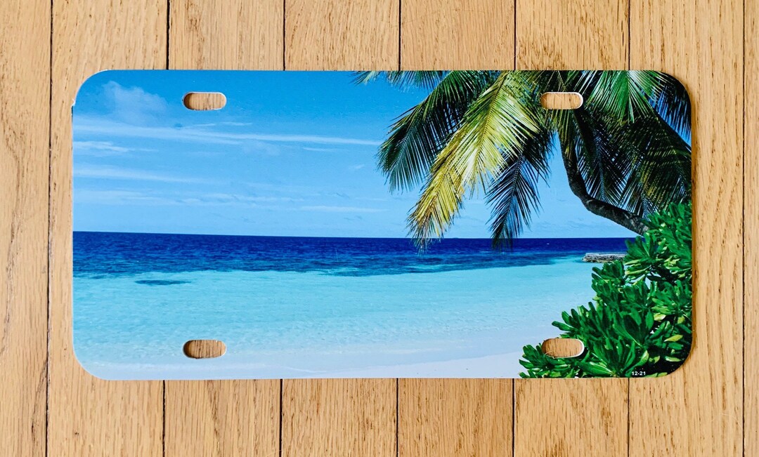 Beach License Plate (heavy Duty) - Etsy