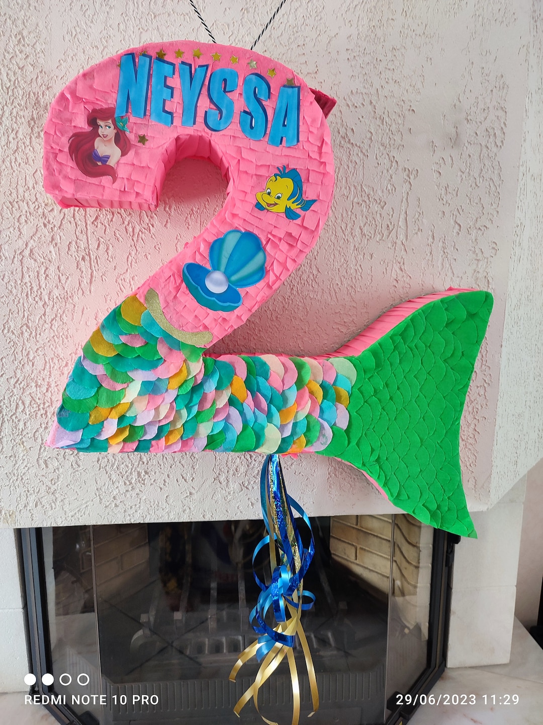 Pinata Number 1/2/3/4/5/6/7/8/9 Mermaid - Etsy