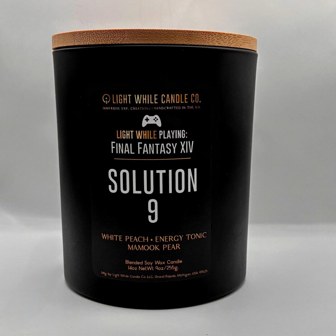Solution 9 FFXIV Themed Candle – Energy Tonic & White Peach and Mamook ...