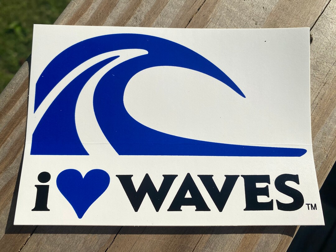 I Love Waves Decal / Sticker Surf Surfing Surfer Paddle - Etsy