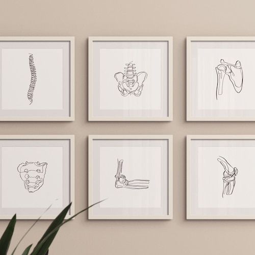 Human Skeleton Line Art Abstract Anatomy Painting Medical - Etsy