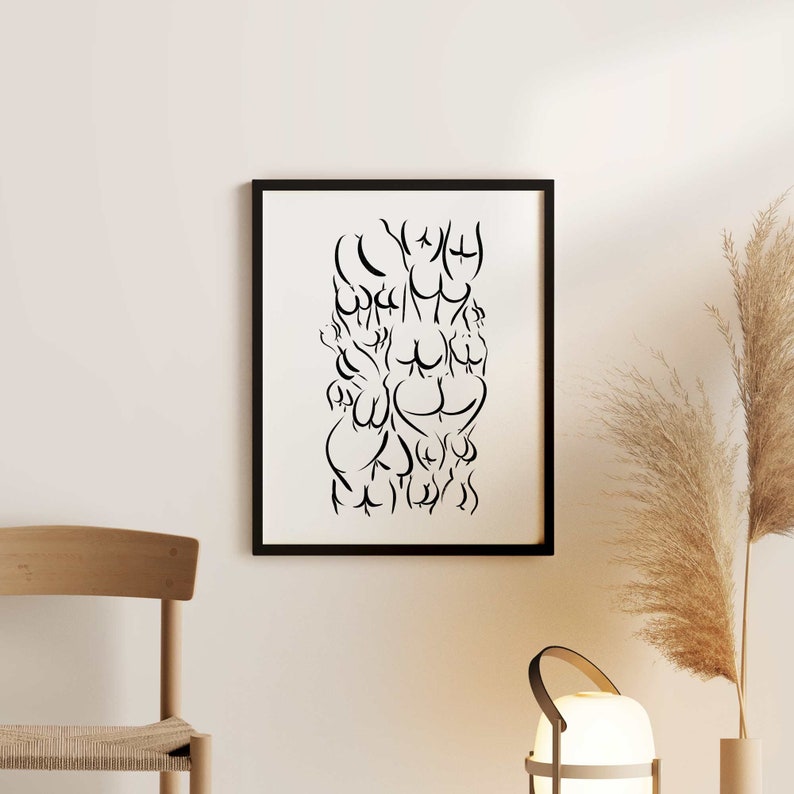 Nice Bum Printable Wall Art Line Art Butt Poster Booty - Etsy
