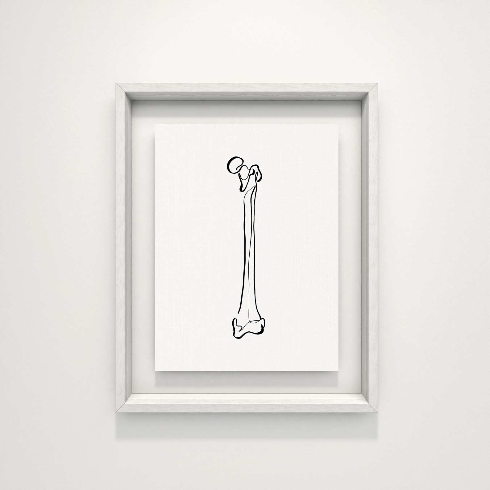 Abstract Femur Bone Art Print, One Line Anatomy Art, Medical Printable ...