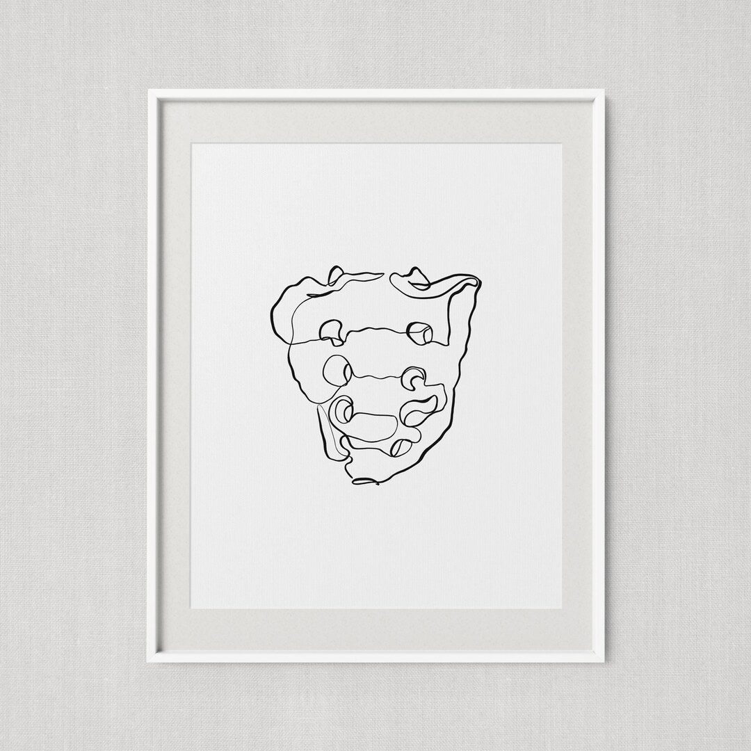 Abstract Sacrum Bone Art, Medical One Line Drawing, Anatomy Printable ...