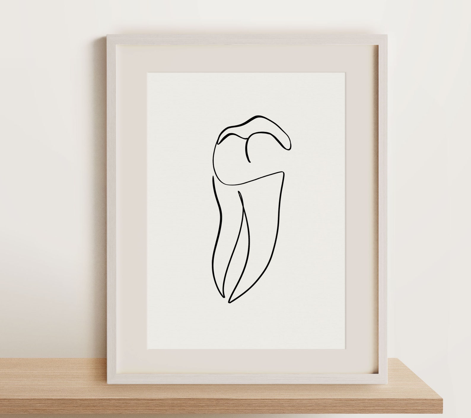 Tooth Line Art Molar Printable Wall Art Abstract One Line - Etsy
