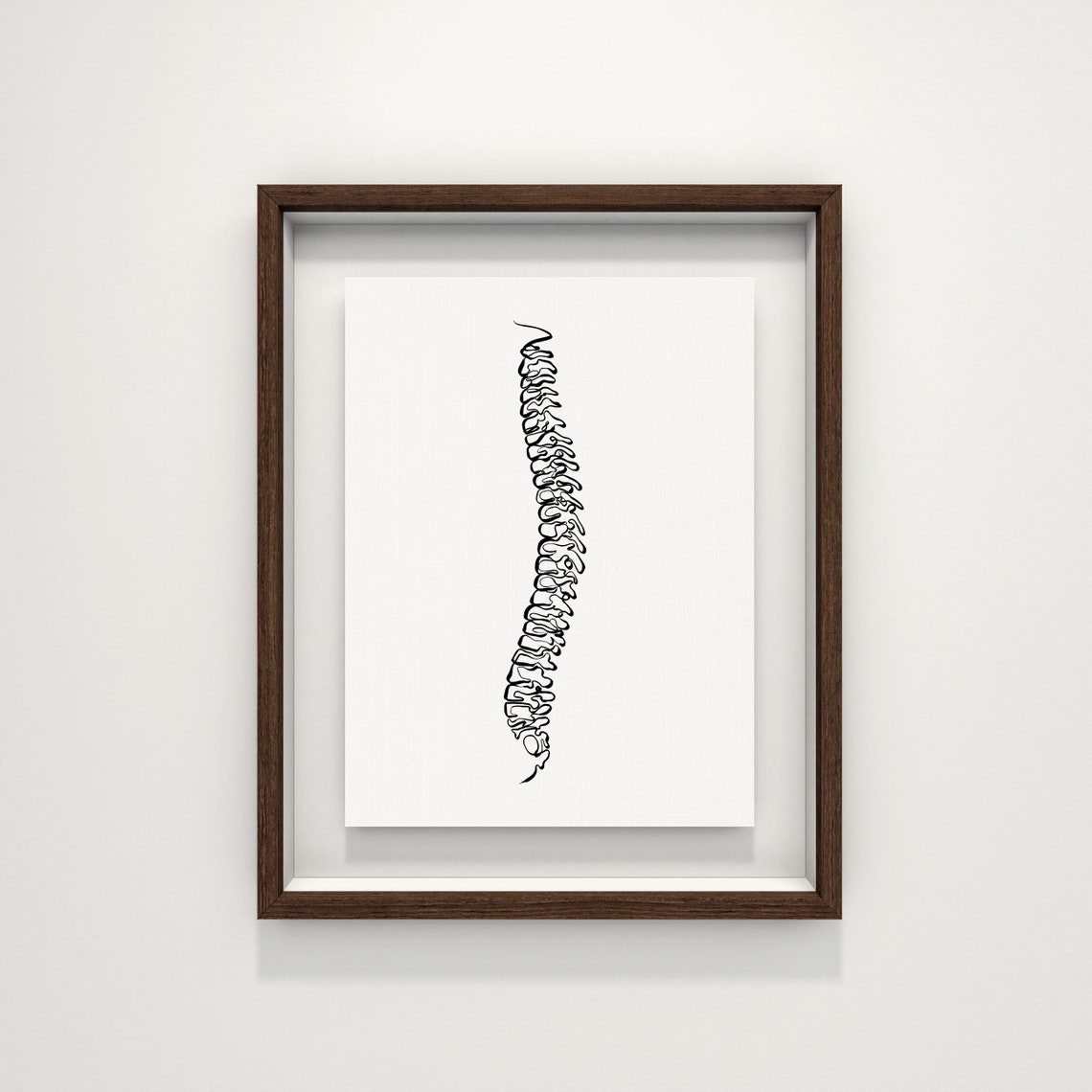 Abstract Spine Line Painting One Line Spinal Art Print | Etsy