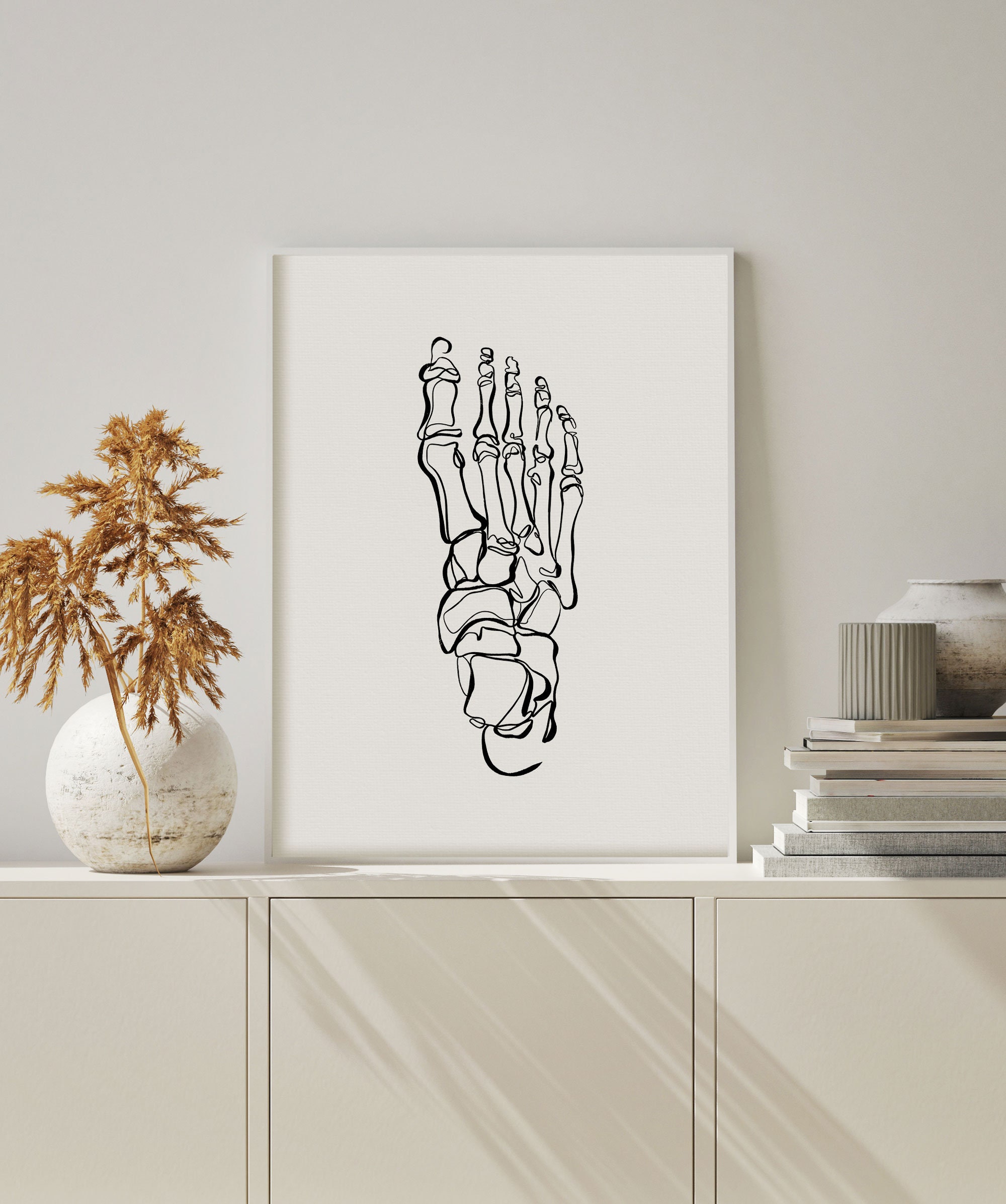 Minimalist Foot One Line Drawing Minimalist Skeletal - Etsy