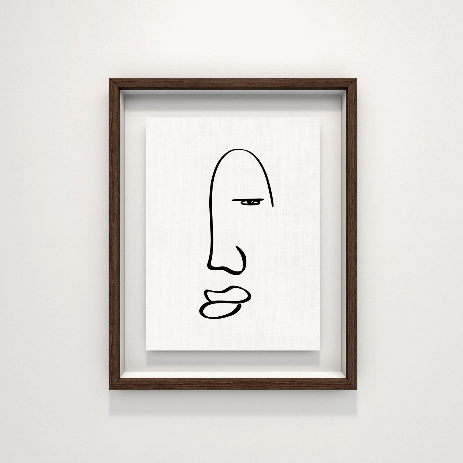 Abstract Face Line Art Print Minimalistic Face Figure Wall - Etsy