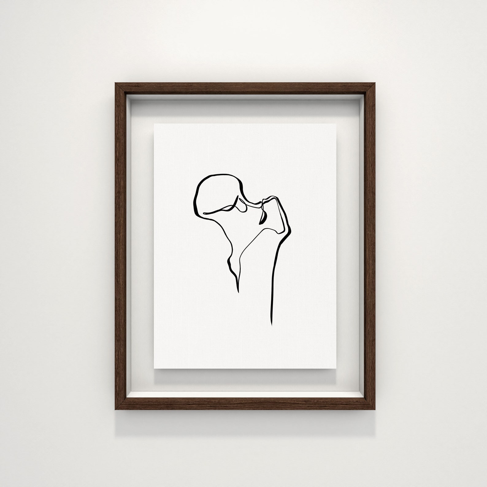 One Line Femur Art Print Bone Line Art Printable Anatomy | Etsy