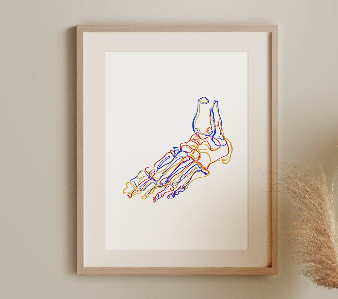 Abstract Skeleton Foot Painting, Anatomy Printable Art Print ...