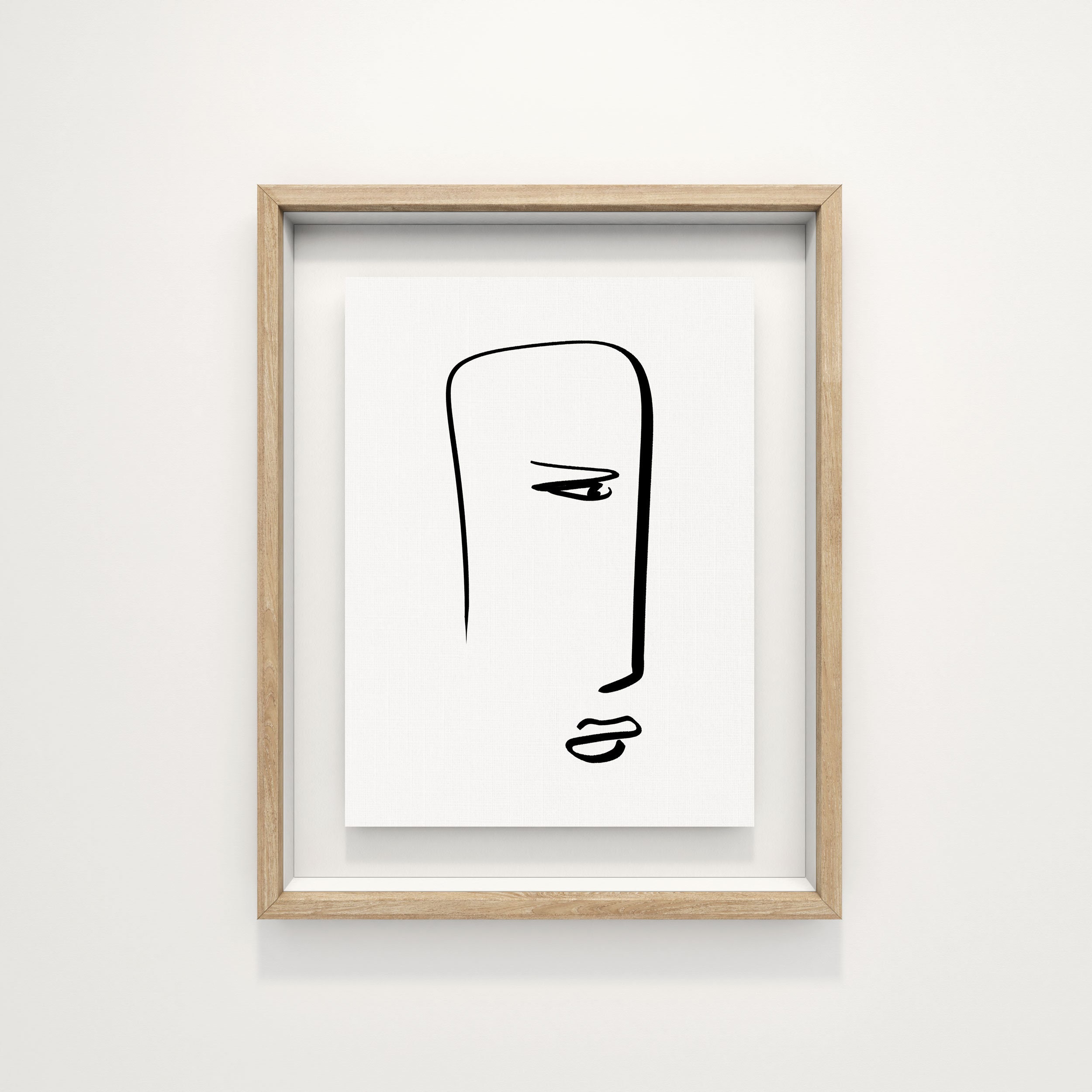 Abstract Face Wall Art Minimalist Simple Printable Art Face - Etsy