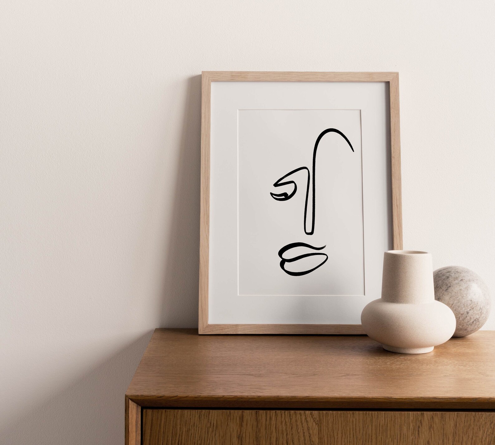 Abstract Black Line Face Print Face Figure Line Art - Etsy