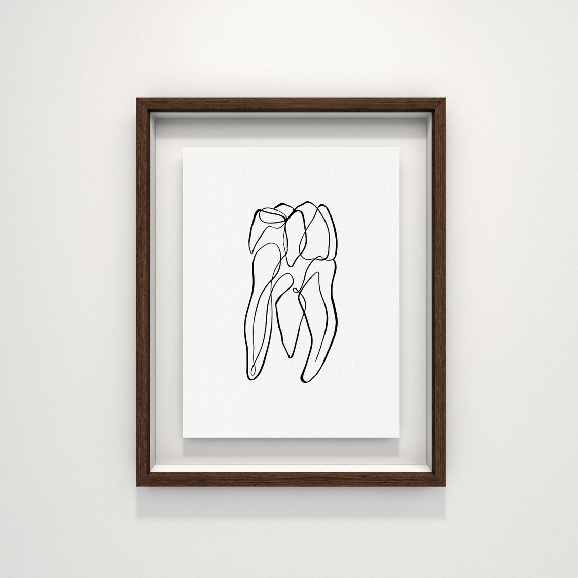 Abstract Tooth Wall Art Minimalistic Dental Printable Art - Etsy