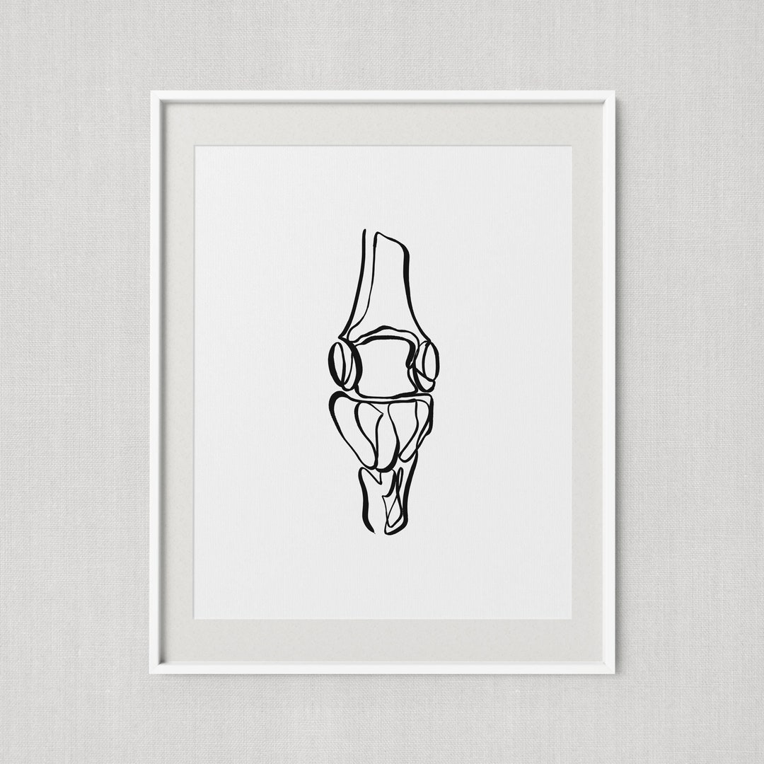 Pintura de la articulación de la rodilla abstracta, arte de la pared de ...