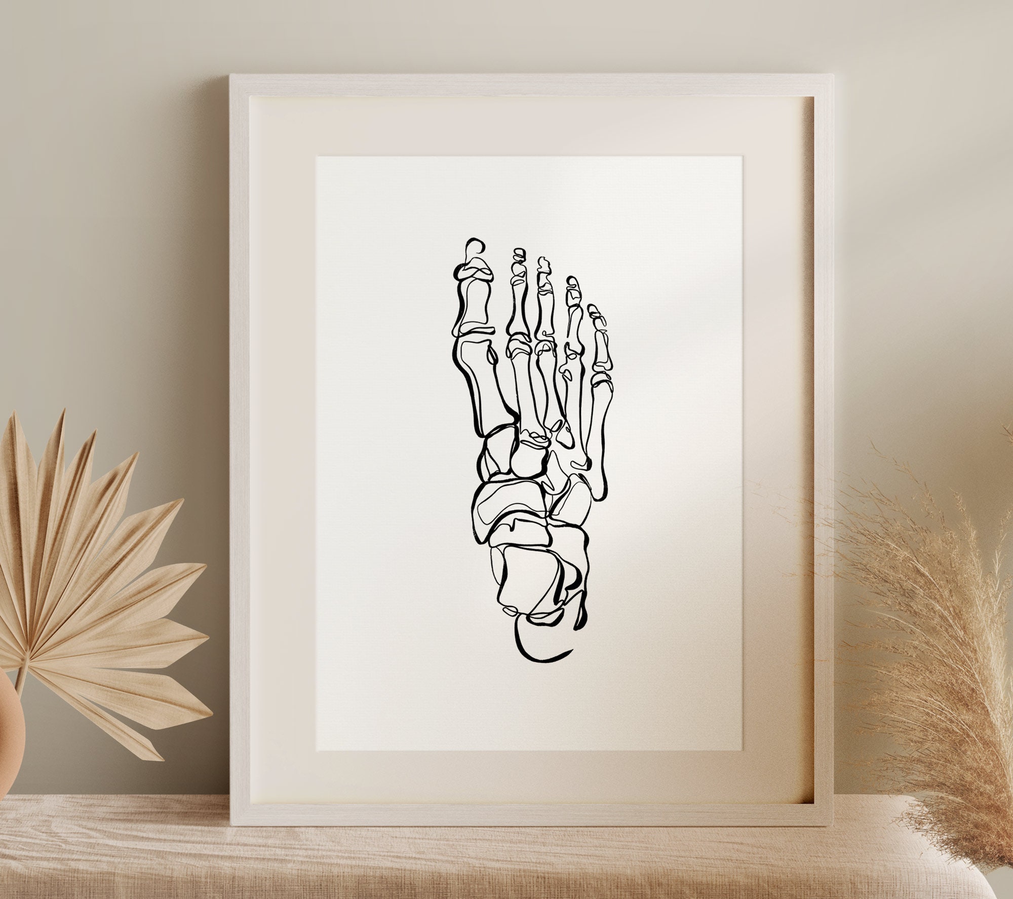 Minimalist Foot One Line Drawing Minimalist Skeletal - Etsy