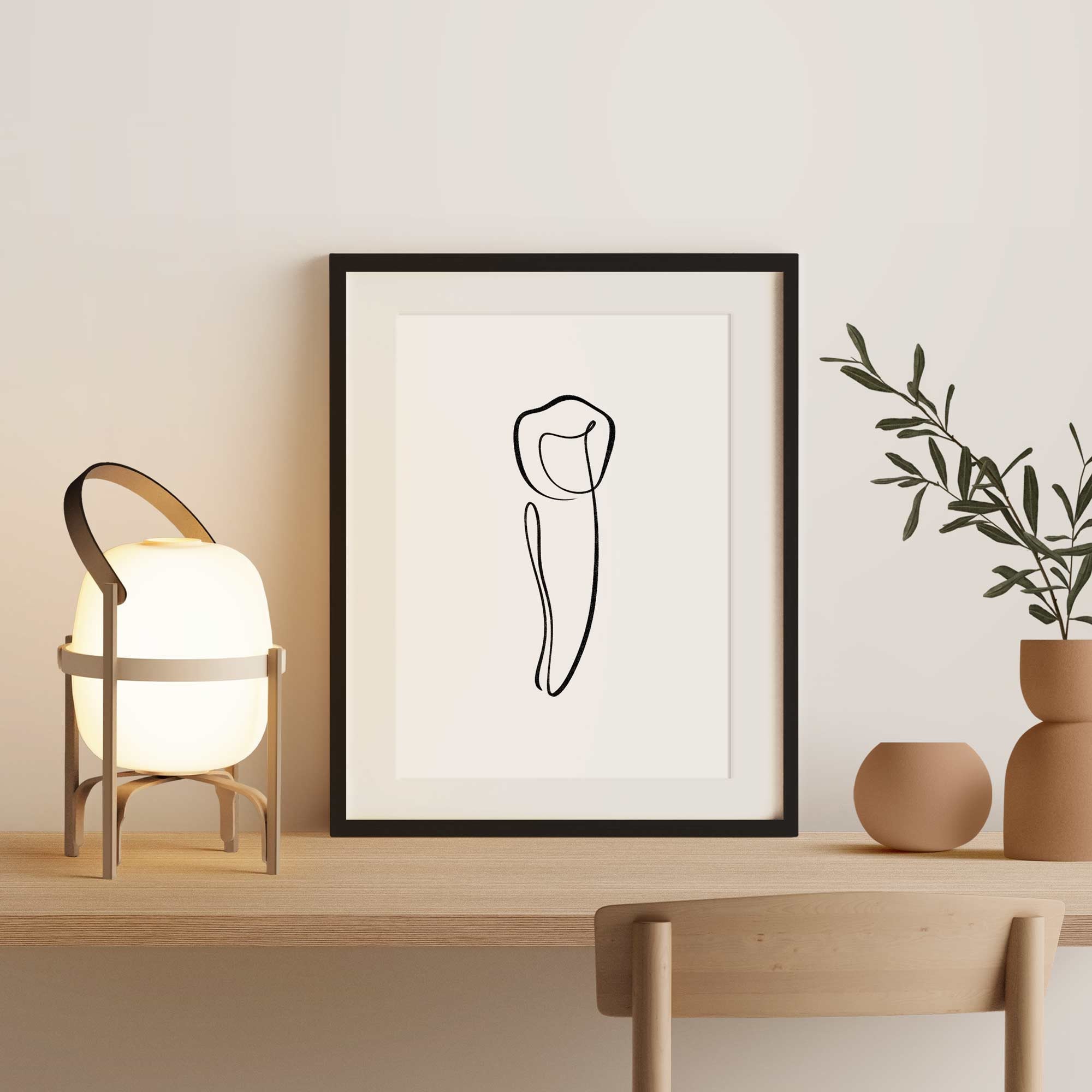 Incisor Tooth Line Art, Abstract One Line Dentist Wall Art, Dentistry ...