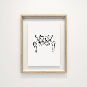Abstract Pelvis Line Painting, One Line Medical Art, Anatomy Printable ...