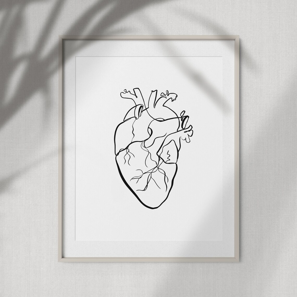 Abstracto corazón pared arte pintura arte minimalista de la - Etsy España