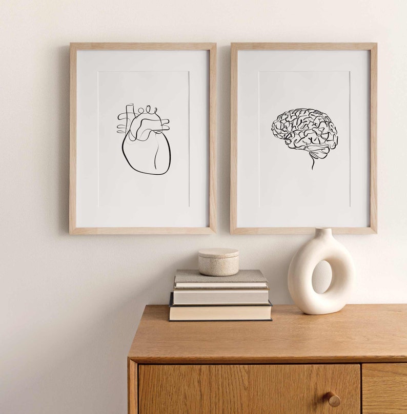 12 Abstract Human Organ Drawings Anatomy Printable Wall Art - Etsy