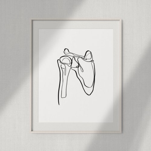 Abstract Shoulder Painting Minimalist Printable Medical Art - Etsy