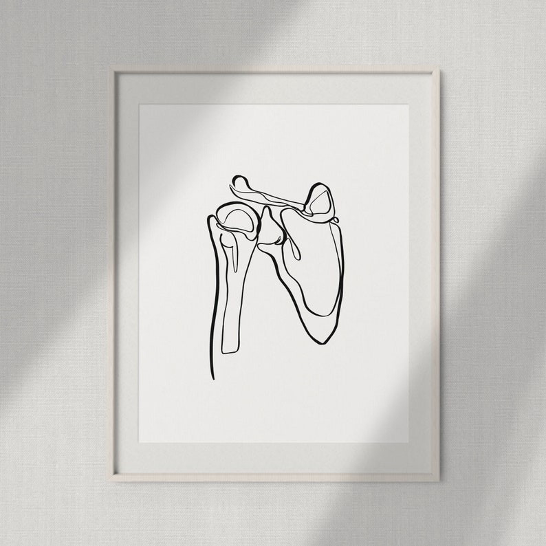 Abstract Shoulder Painting Minimalist Printable Medical Art - Etsy