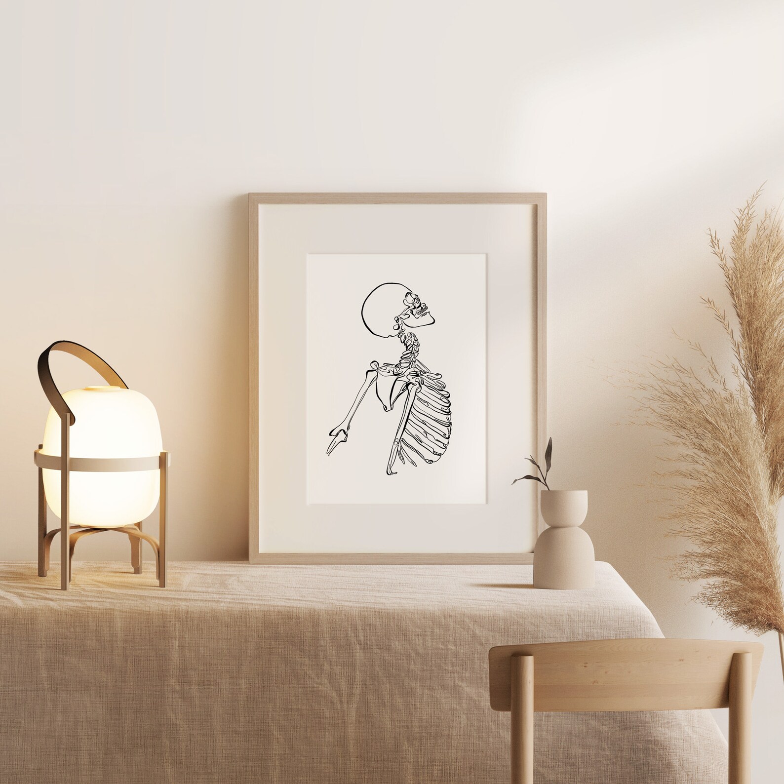 Skeleton Printable Wall Art Abstract Anatomy Art Poster Bone | Etsy