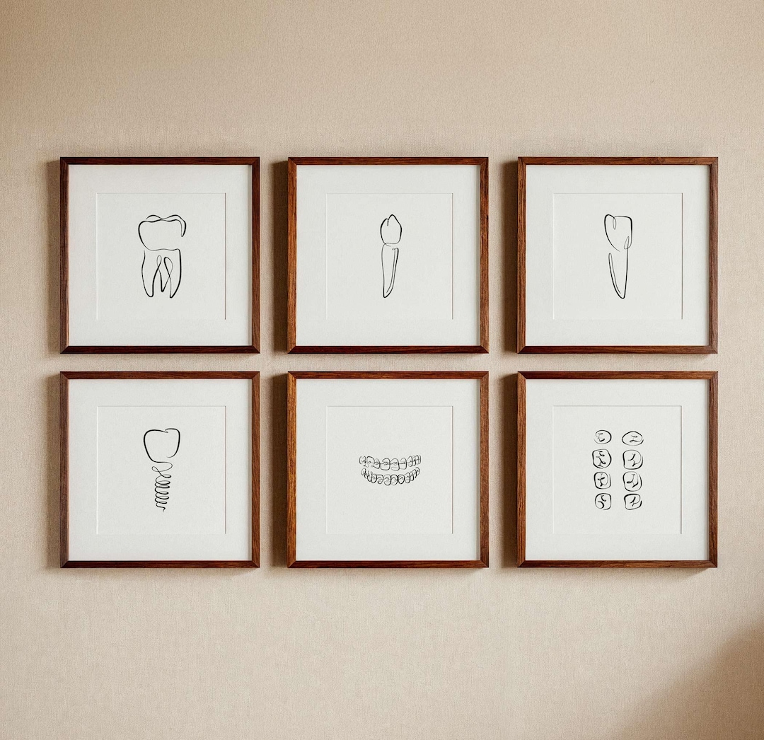 11 Dental Drawings, Dentist Wall Art Set, Dentistry Art Print Bundle ...