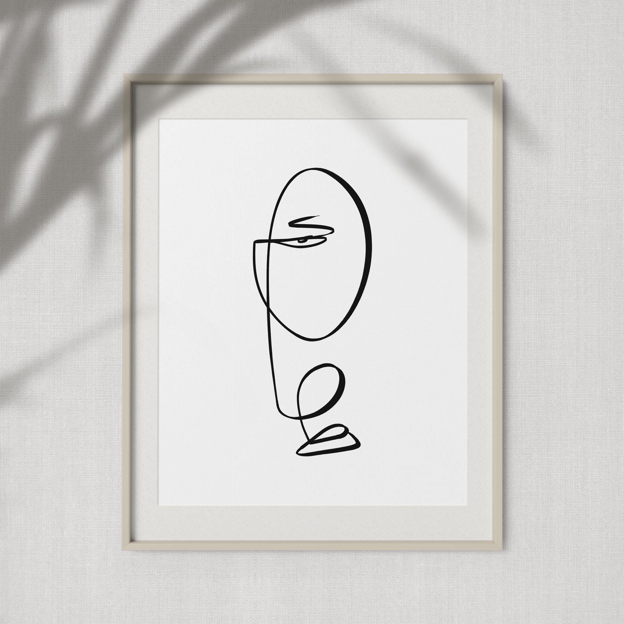 Abstract Line Art Faces