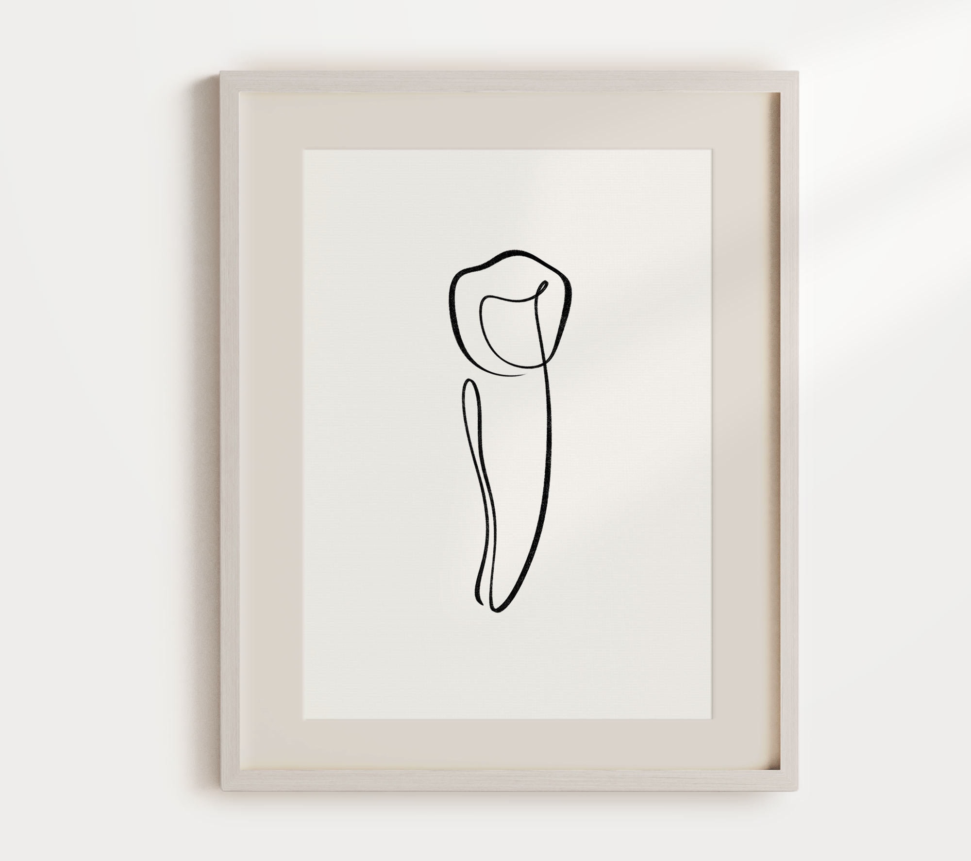 Incisor Tooth Line Art, Abstract One Line Dentist Wall Art, Dentistry ...