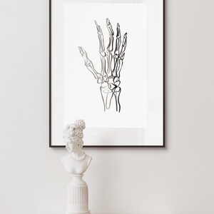 20 Human Skeleton Drawings, Medical Wall Art Set, Printable Abstract ...