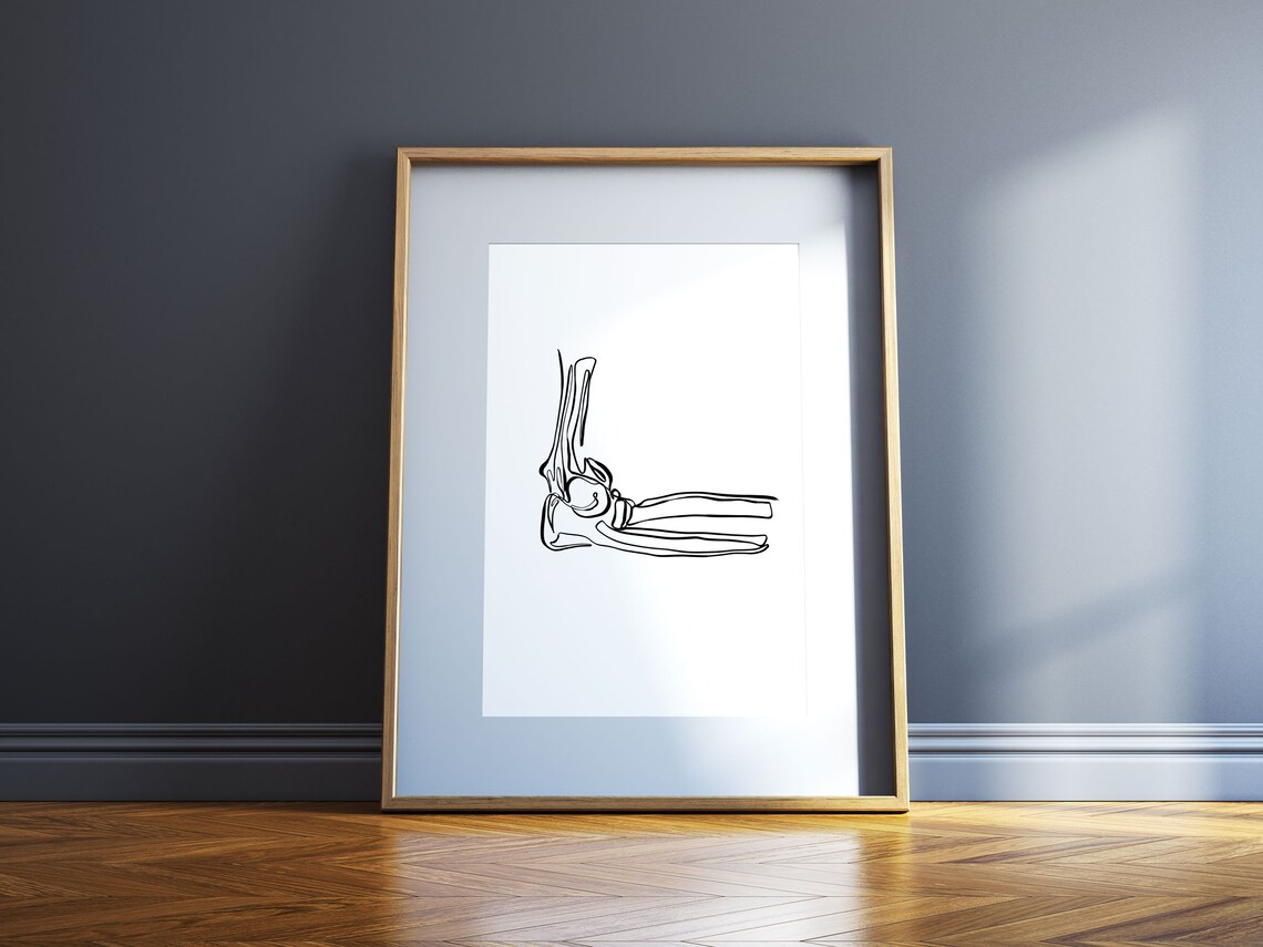 Abstract Femur Bone Painting, Chiropractor Printable Wall Art, Medical ...