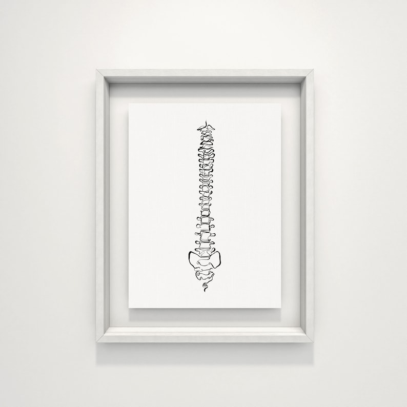 Minimalist Spinal Painting Abstract Spine Printable Wall Art | Etsy