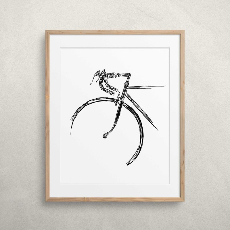Bicycle Drawing - Etsy UK