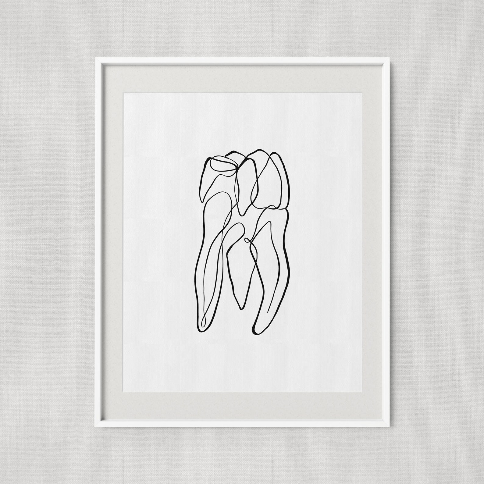 Abstract Tooth Wall Art Minimalistic Dental Printable Art - Etsy