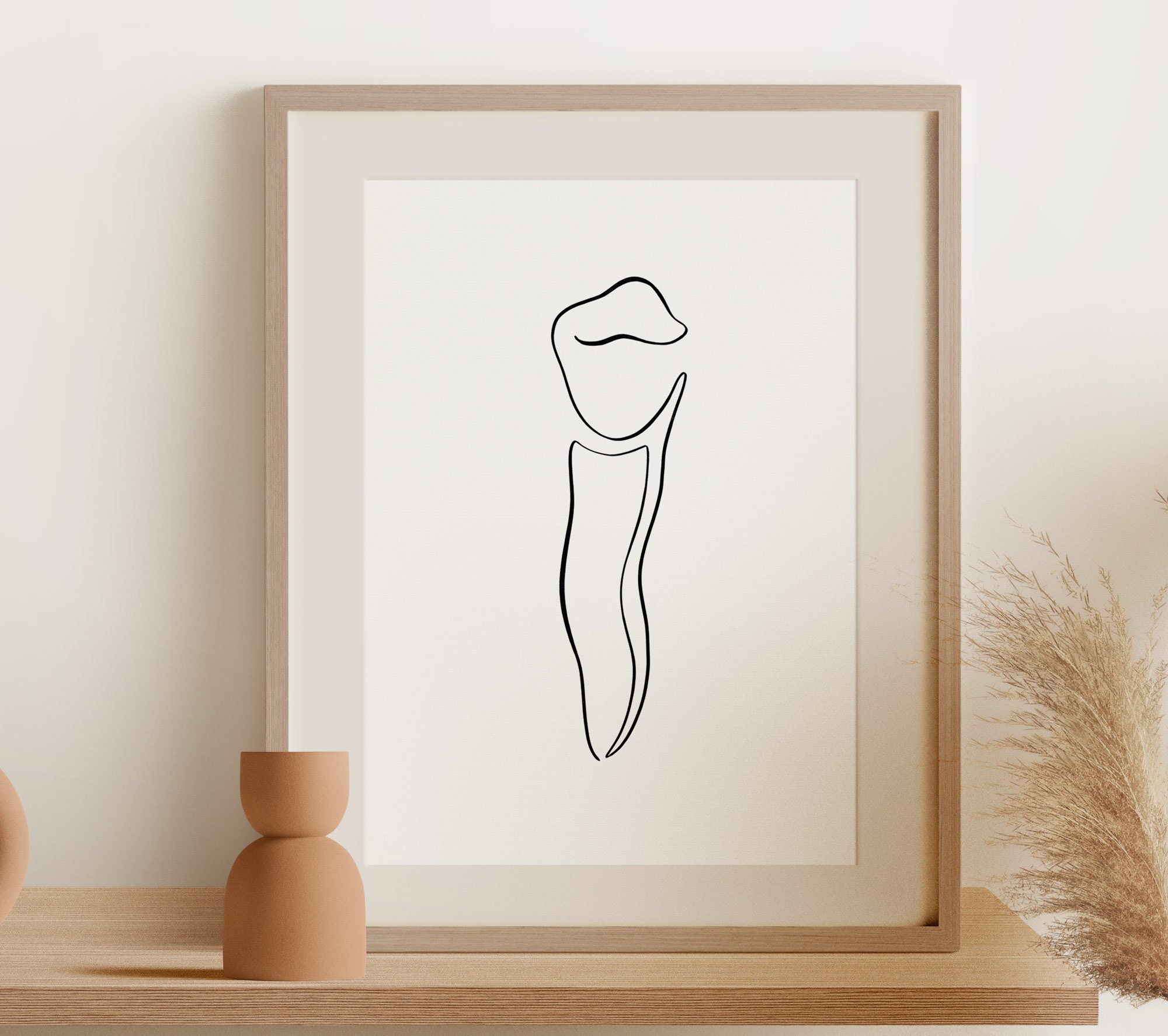 Abstract One Line Tooth Drawing Dental Painting Digital - Etsy
