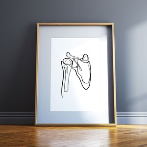 Abstract Shoulder Painting, Minimalist Printable Medical Art, Scapula ...