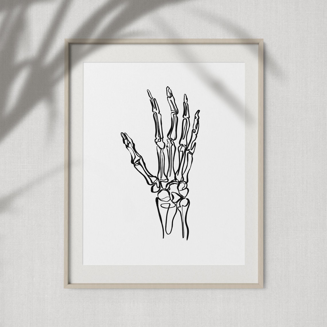 Abstract Skeleton Hand Medical Printable Wall Art | Etsy