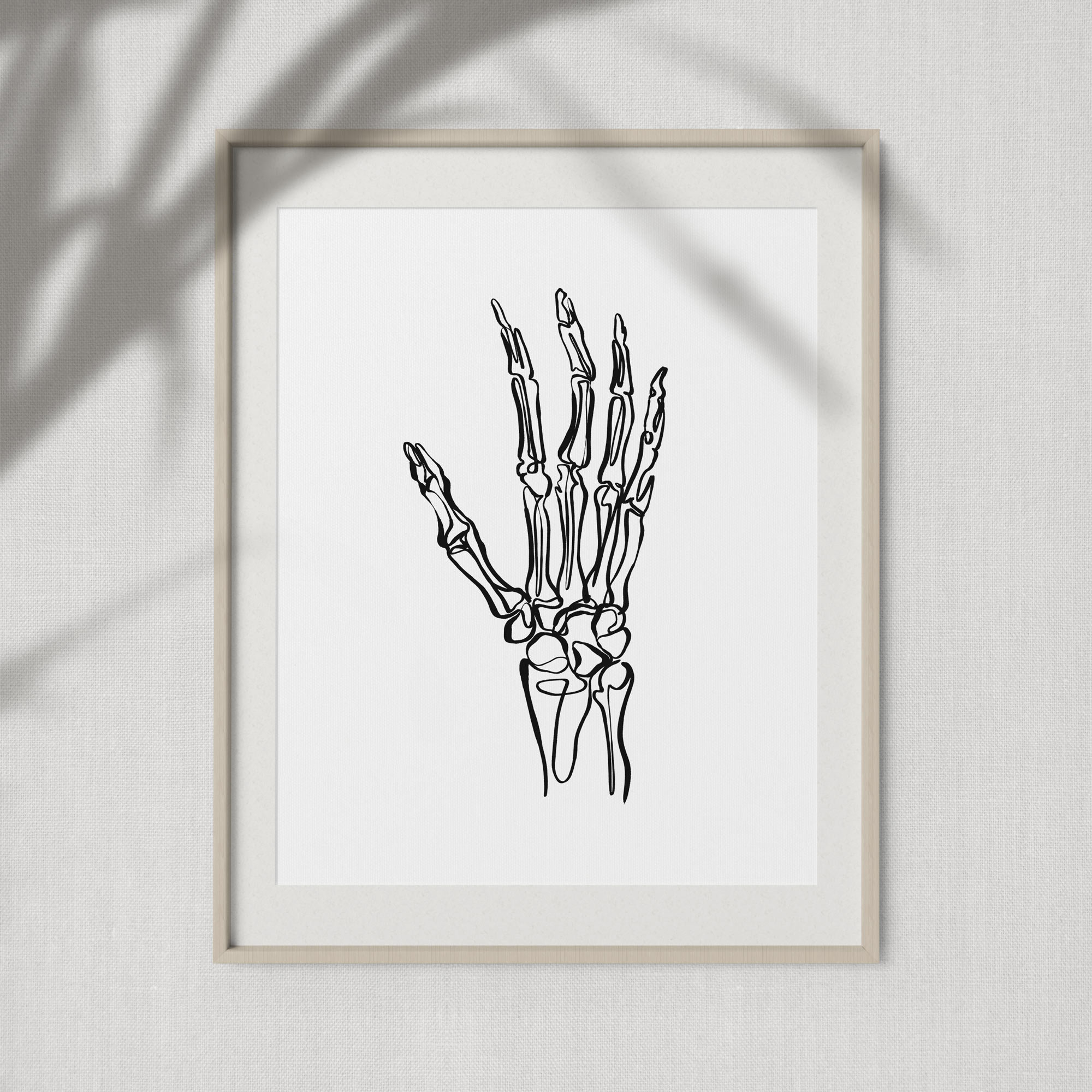 Simple Skeleton Hand Drawing