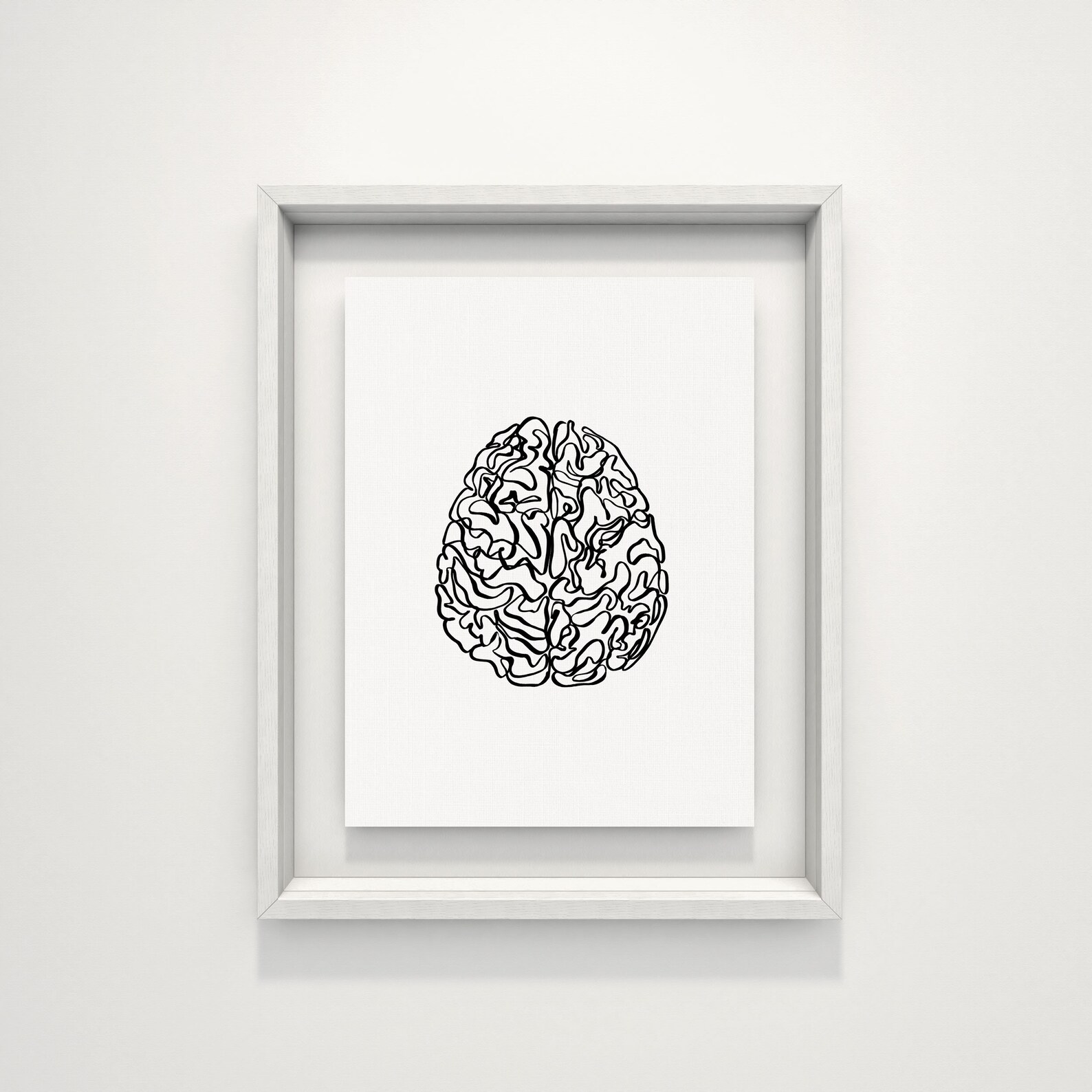 Abstract Brain Art Print Set Cerebrum Printable Line Art - Etsy