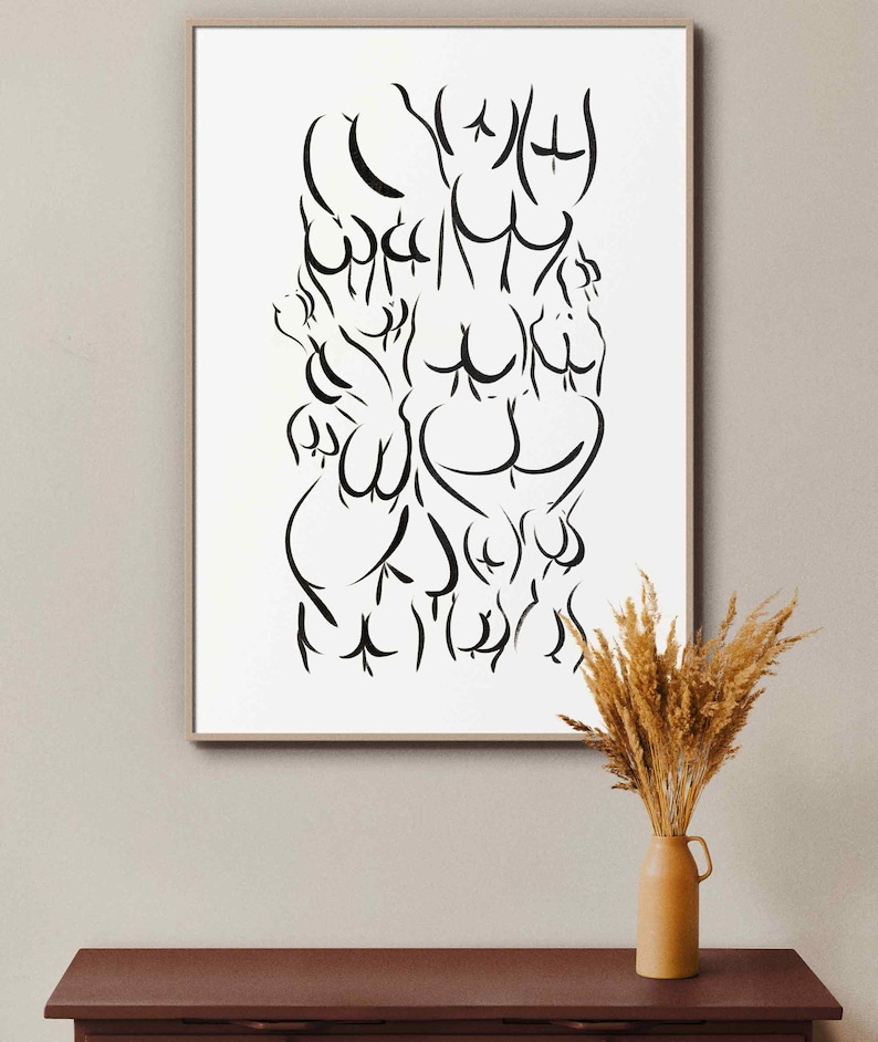 Nice Bum Printable Wall Art Line Art Butt Poster Booty - Etsy