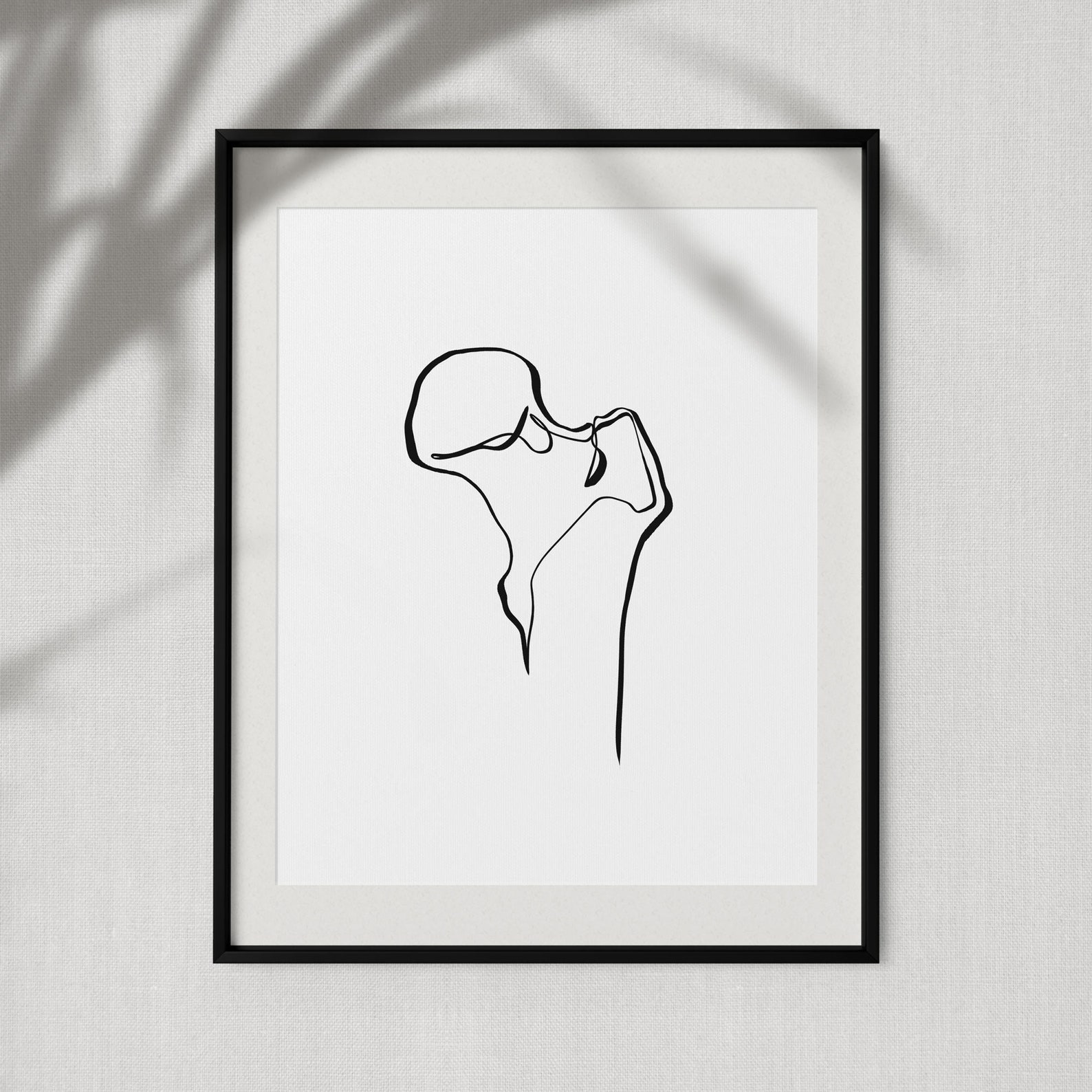 One Line Femur Art Print Bone Line Art Printable Anatomy | Etsy